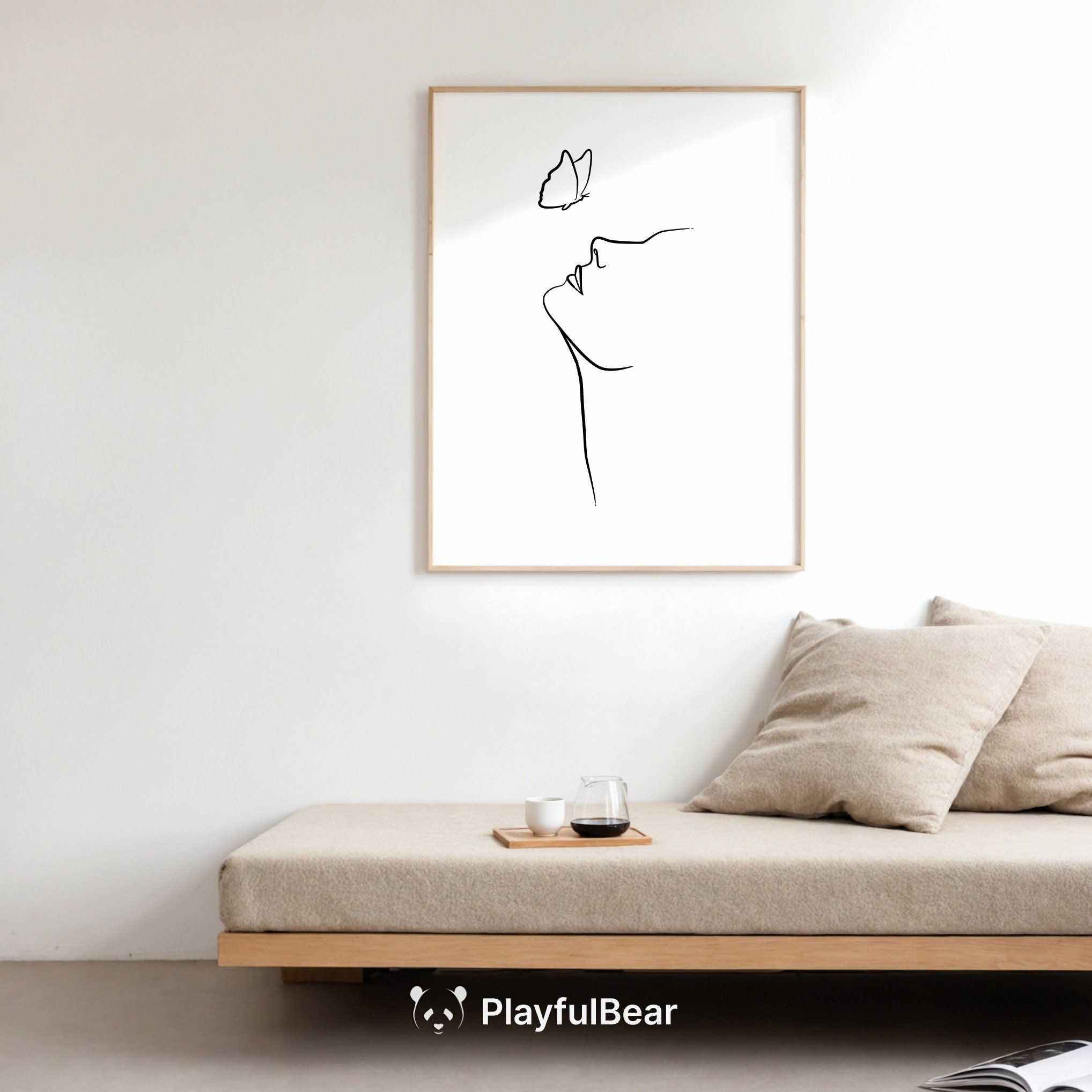 Single Line Art Woman Drawing Print, Minimalist Abstract Face ...