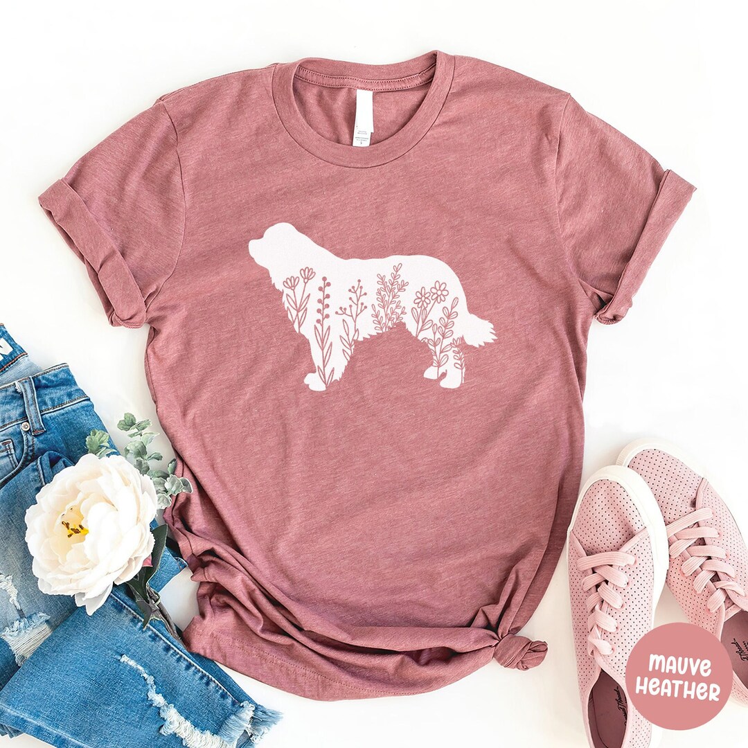 Floral Newfoundland Dog Shirt, Newfie Mom, Dog Lover Gift - Etsy