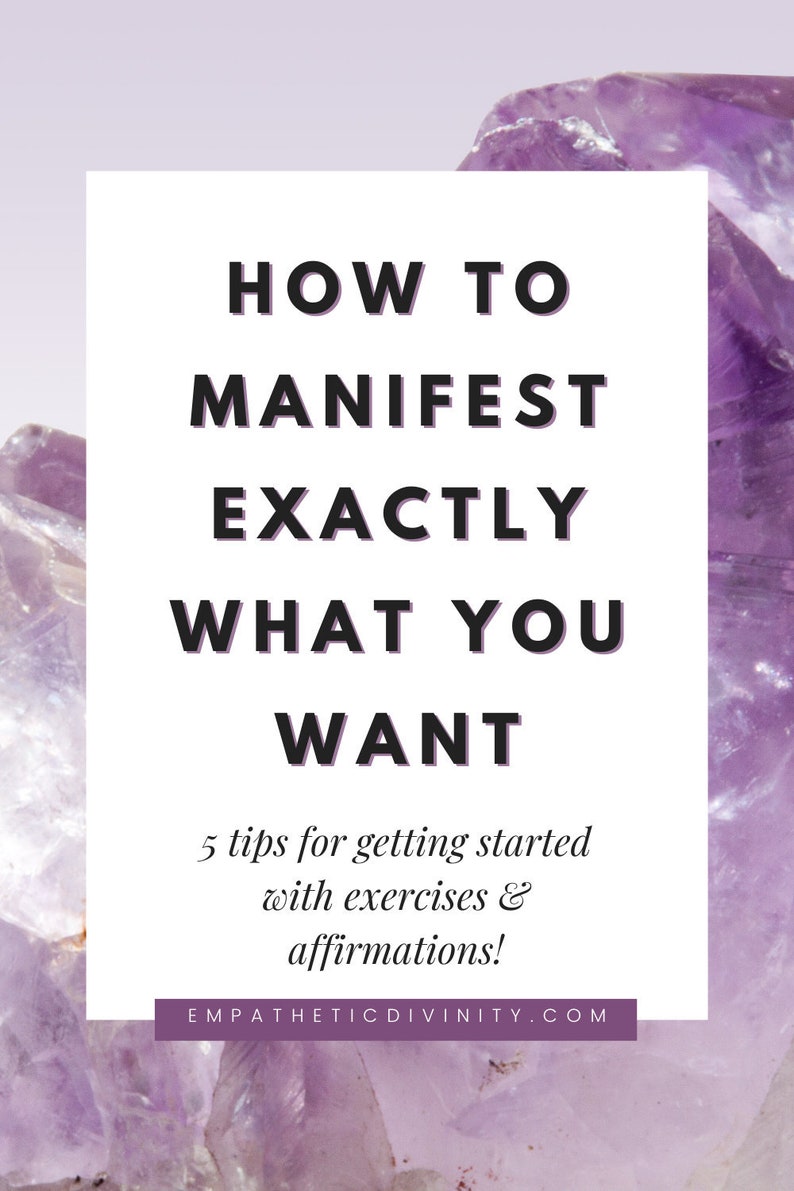 How to Manifest Exactly What You Want - Etsy