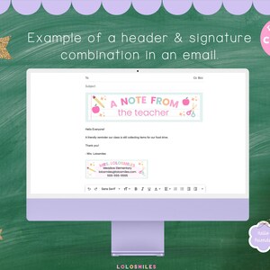 Teacher Email Signature Template, Editable School Newsletter Header ...