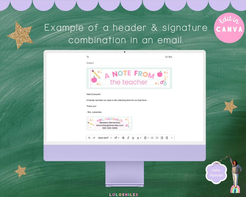 Teacher Email Signature, Email Headers, Email Template, Email ...