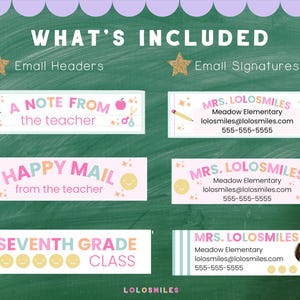 Teacher Email Signature Template, Editable School Newsletter Header ...