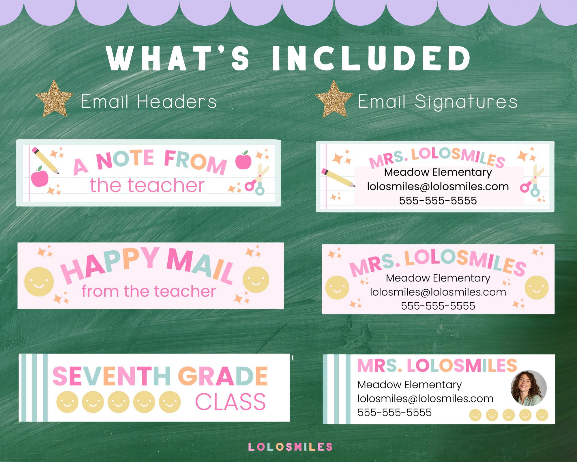 Teacher Email Signature, Email Headers, Email Template, Email ...