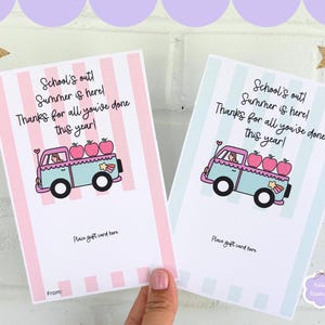 Teacher Gift Card Holder – End of School Year Card From Student – Hand ...