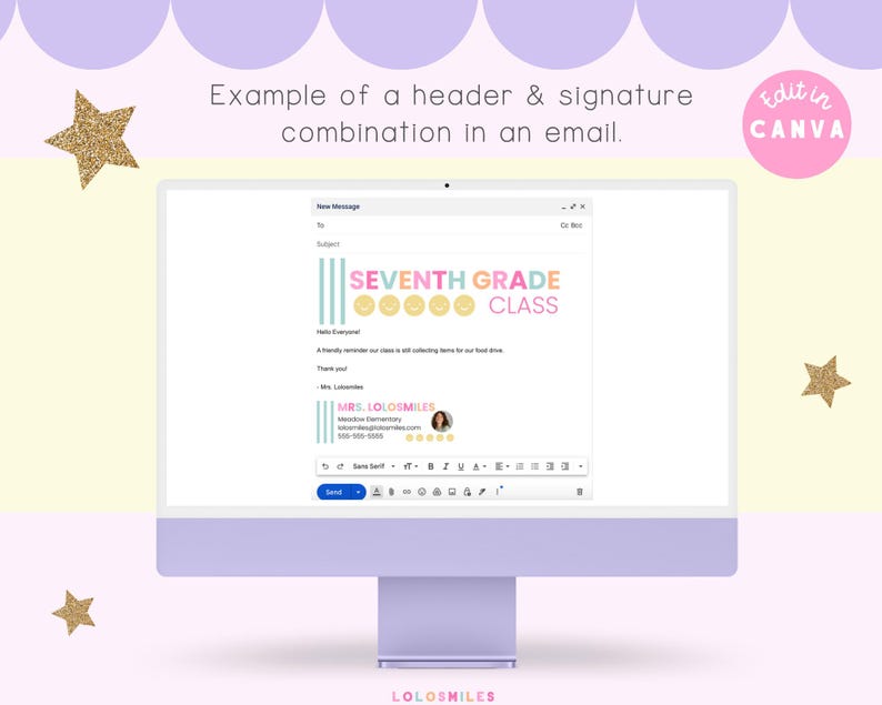 Teacher Email Signature, Email Headers, Email Template, Email ...