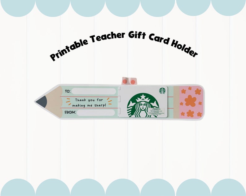 Teacher End of School Year Gift Card Holder, Teacher Gift Card Holder ...