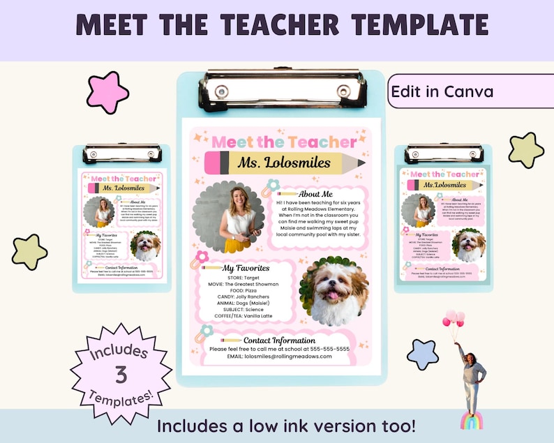 Meet the Teacher Editable Template, All About My Teacher, Pastel ...