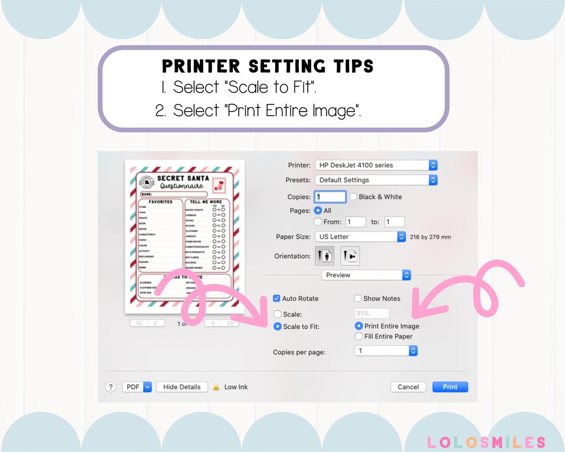 Secret Santa Questionnaire, Christmas List Questionnaire, Gift Exchange ...