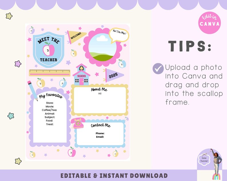 Meet the Teacher Editable Template, All About My Teacher, Pastel ...