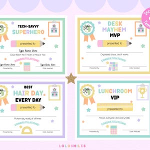 Editable Teacher Awards & Certificate | Funny Teacher Award Templates ...