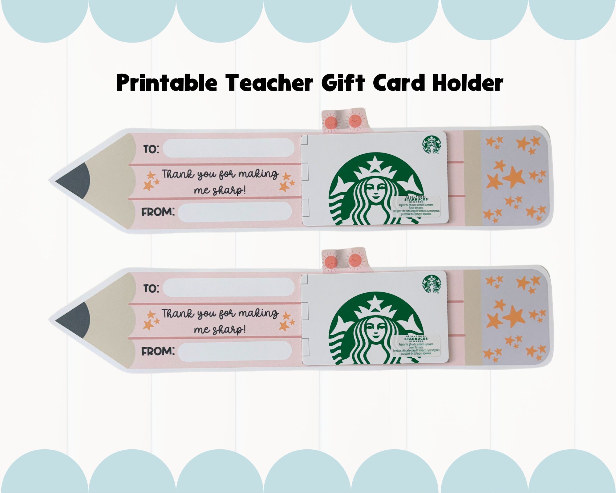Teacher End of School Year Gift Card Holder, Teacher Gift Card Holder ...