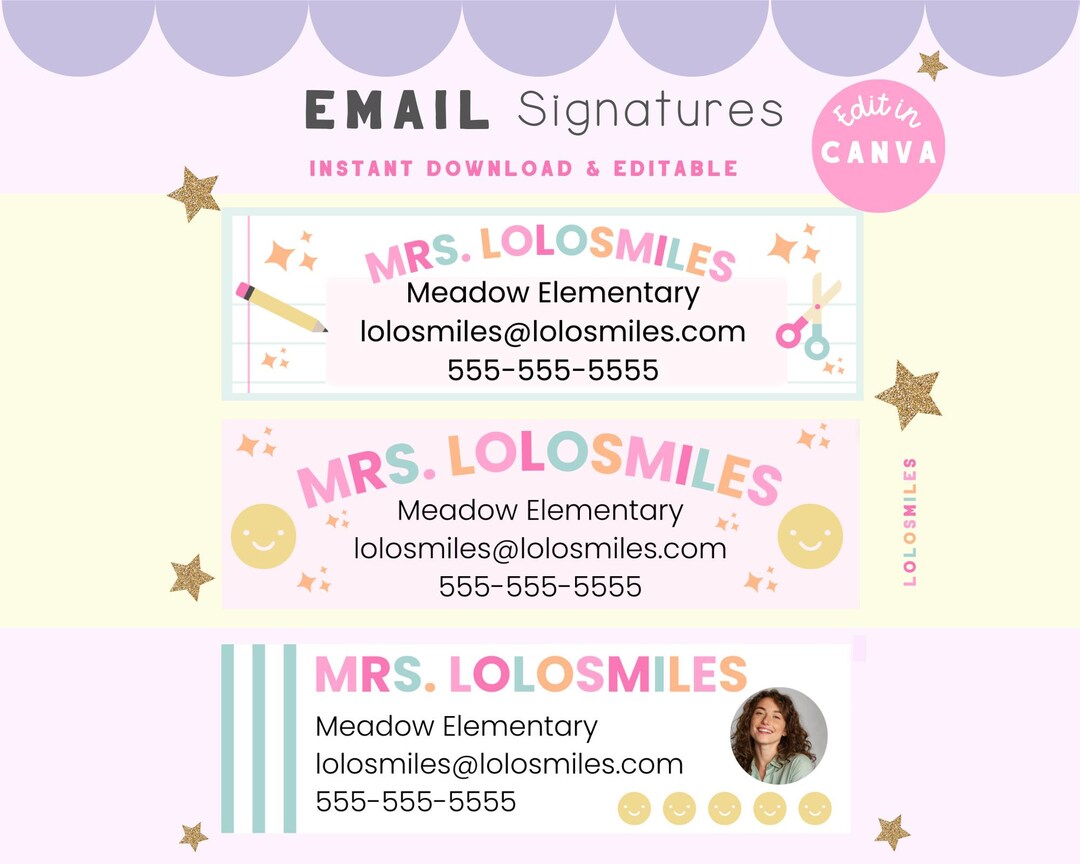 Teacher Email Signature, Email Headers, Email Template, Email ...