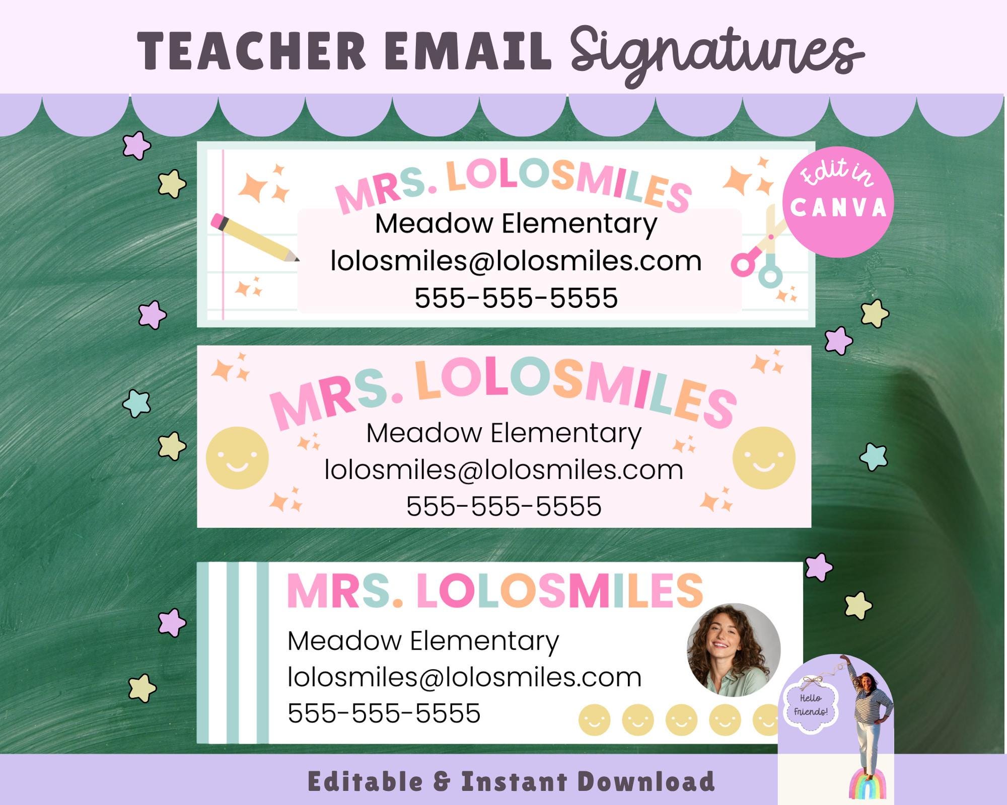 Teacher Email Signature, Email Headers, Email Template, Email ...