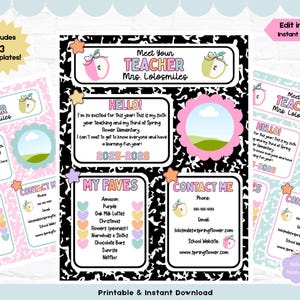 Meet the Teacher Editable Template, Composition Notebook, Back to ...