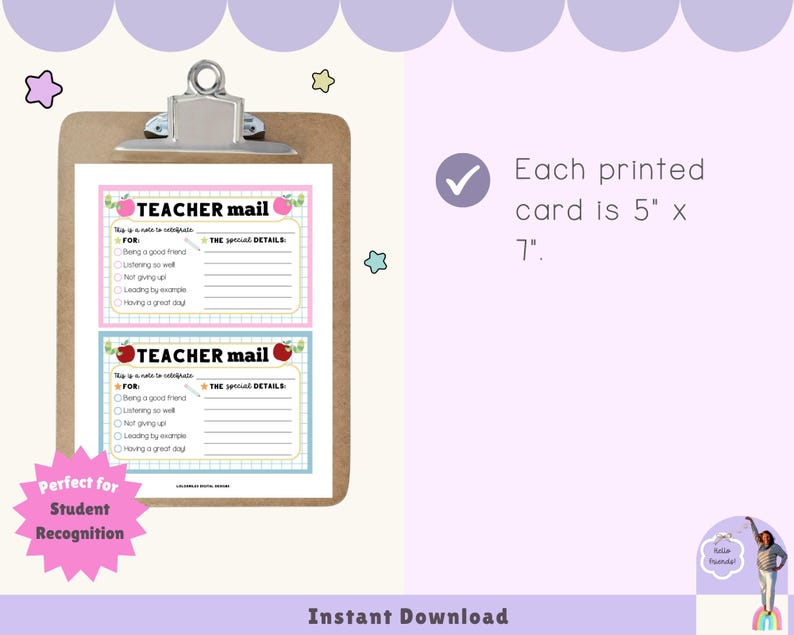 Printable Teacher Note Template: Student Behavior Management (PDF ...
