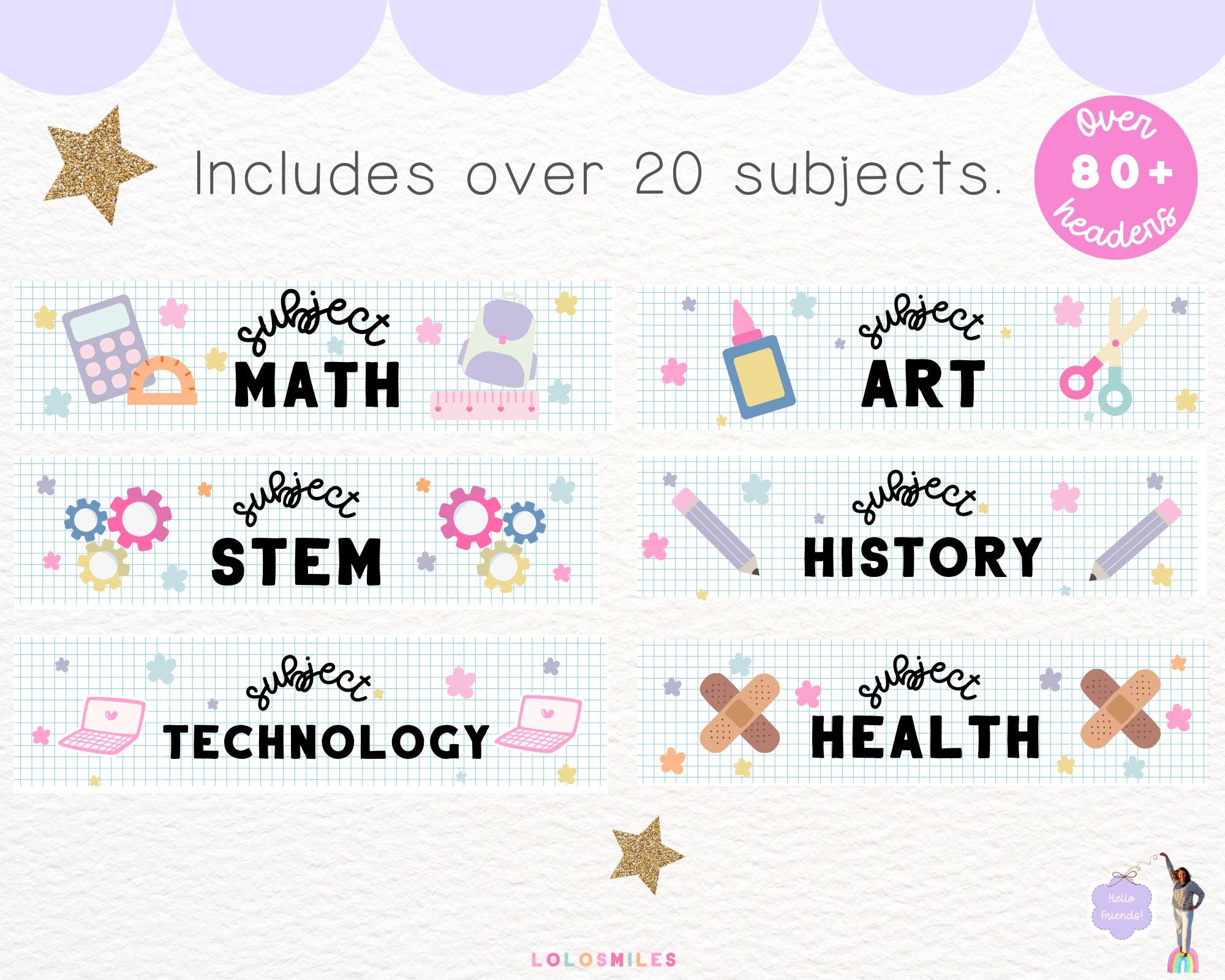 Google Classroom Headers: 80+ Online School Banner Themes (pngs, Non ...