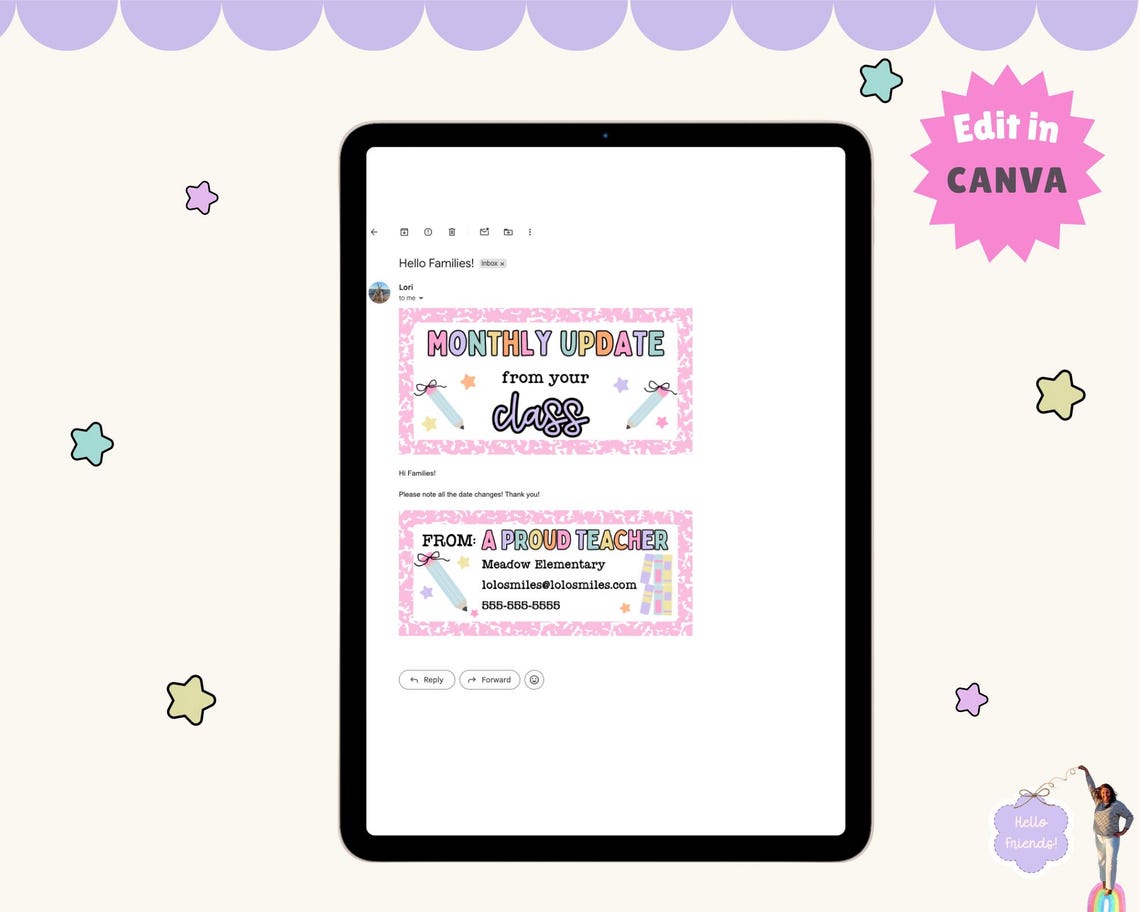 Teacher Email Signature, Composition Notebook, Email Headers, Email ...