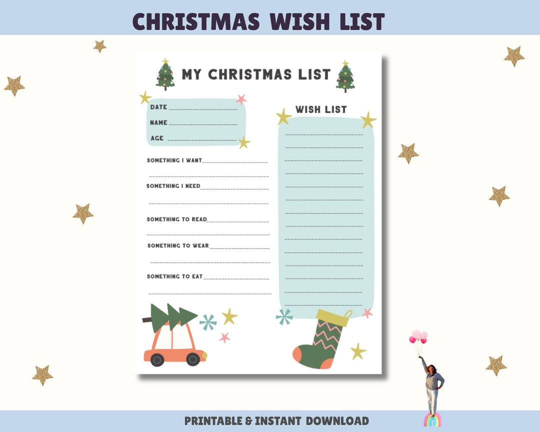 Kids Christmas Wish List, 5 Gift Rule, Want Wear Need Read Eat ...