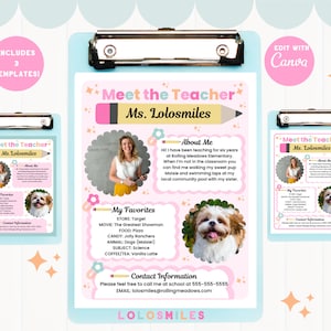 Meet the Teacher Editable Template, All About My Teacher, Pastel ...