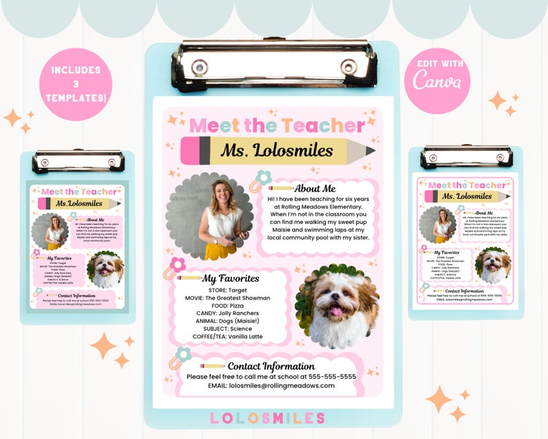 Meet the Teacher Editable Template, All About My Teacher, Pastel ...