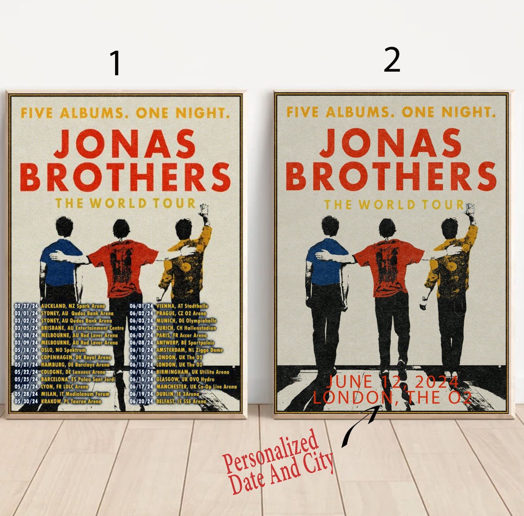 Custom Jonas Brothers Tour 2024 Poster - Etsy UK