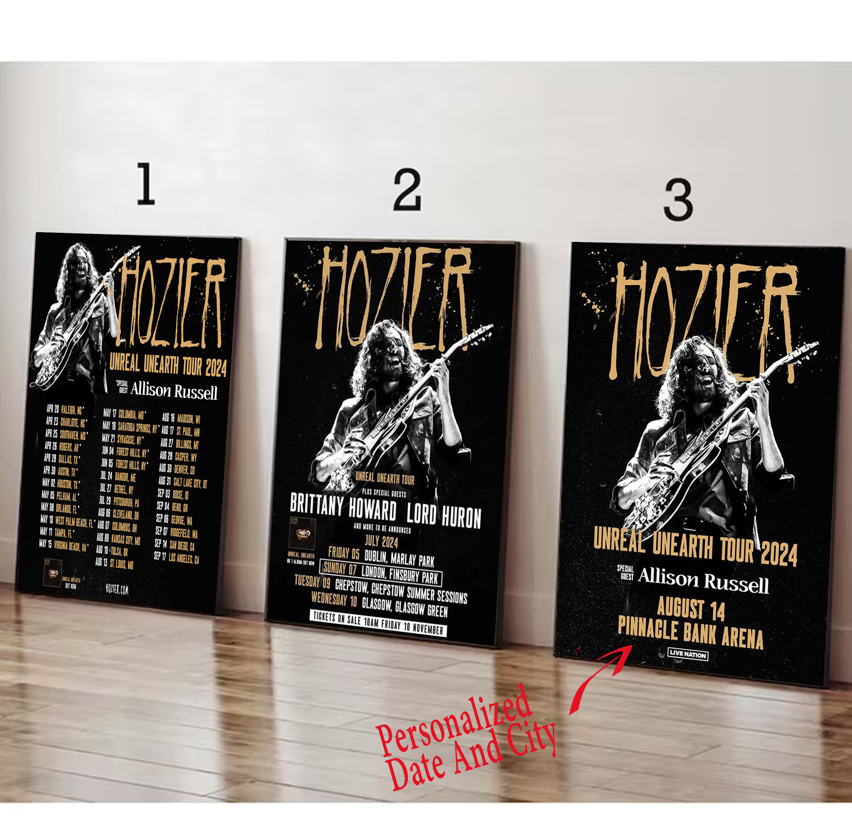 Custom Hozier Unreal Unearth Tour 2024 Poster by Carlos Prado | Printblur