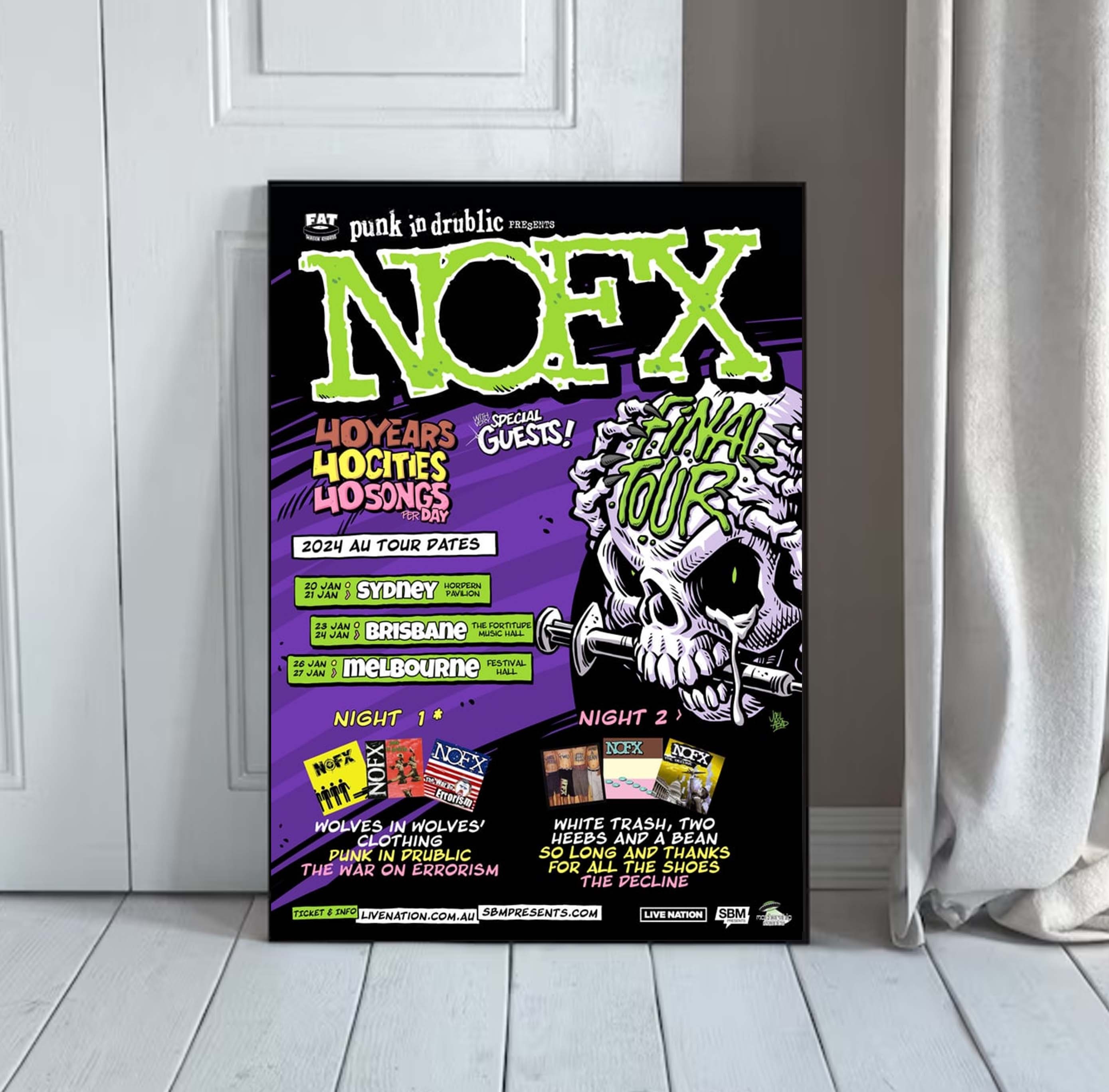 Custom FINAL NOFX TOUR 2024 Poster sold by Pineapple Complex | SKU ...