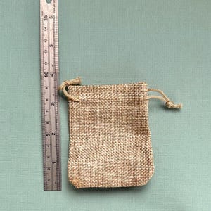 Hessian Burlap Drawstring Bags, 10 Small Gift Bags, Mini Rustic Draw ...