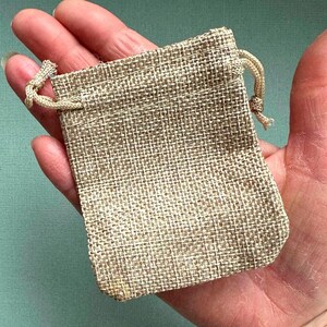 Hessian Burlap Drawstring Bags, 10 Small Gift Bags, Mini Rustic Draw ...