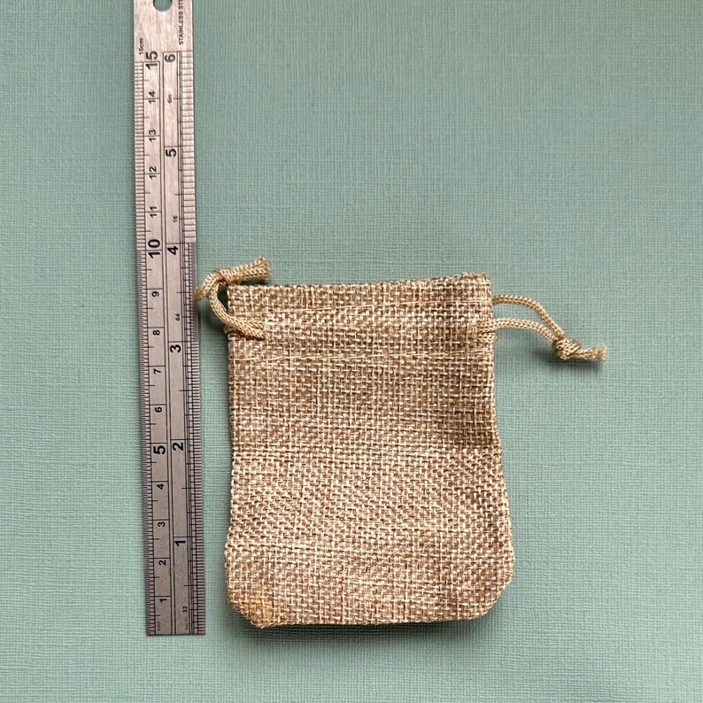 Hessian Burlap Drawstring Bags, 10 Small Gift Bags, Mini Rustic Draw ...