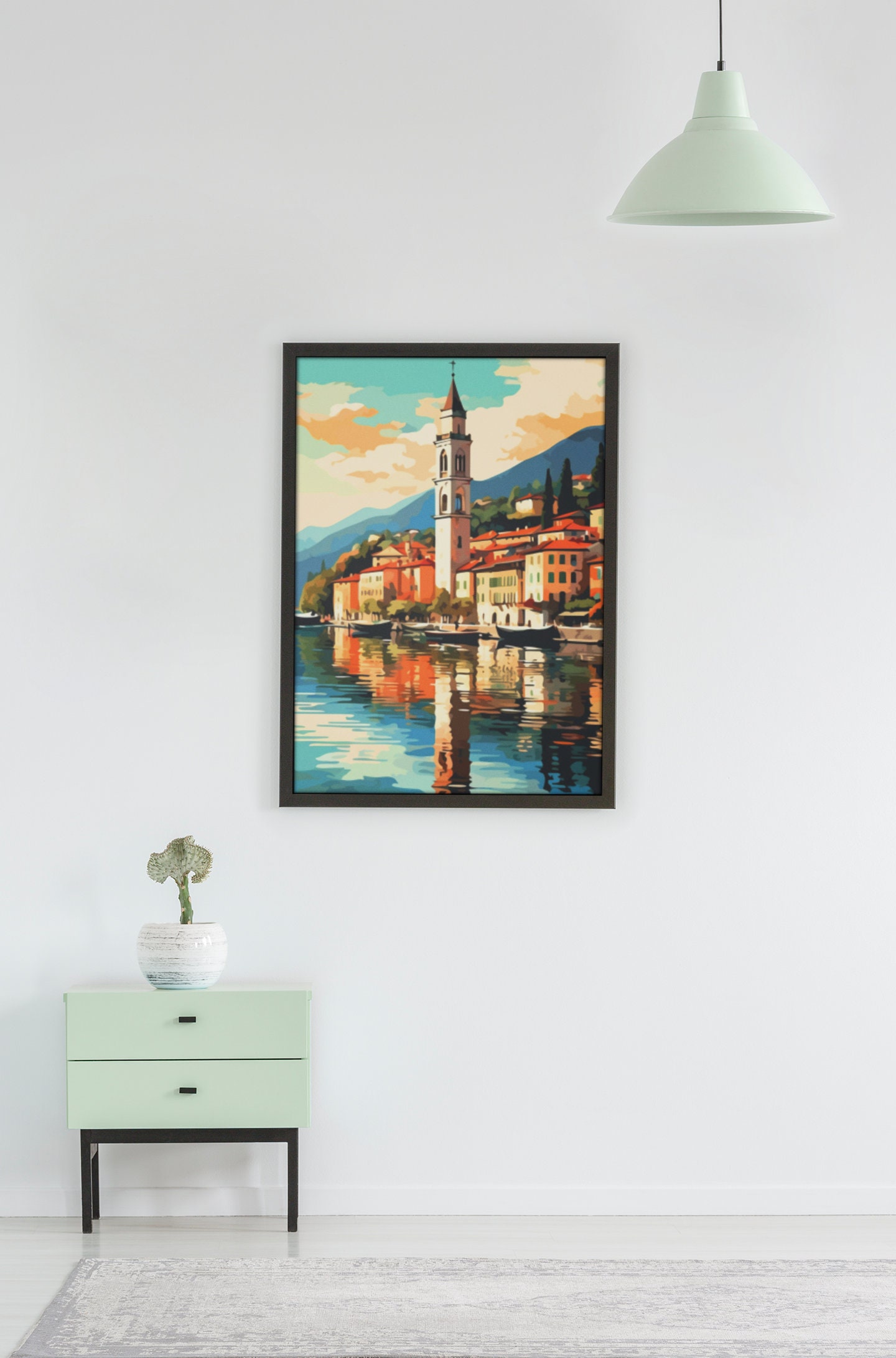 Lake Como Wall Art Lake Como Art Print Lake Como Travel - Etsy