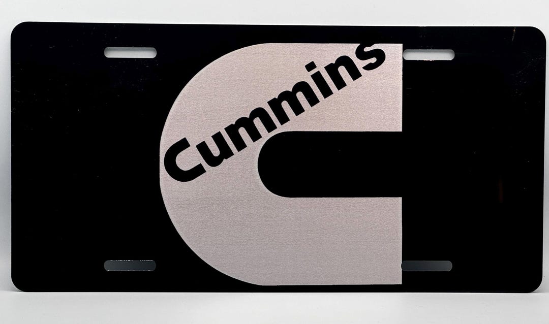 CUMMINS Black Laser Engraved License Plate - Etsy