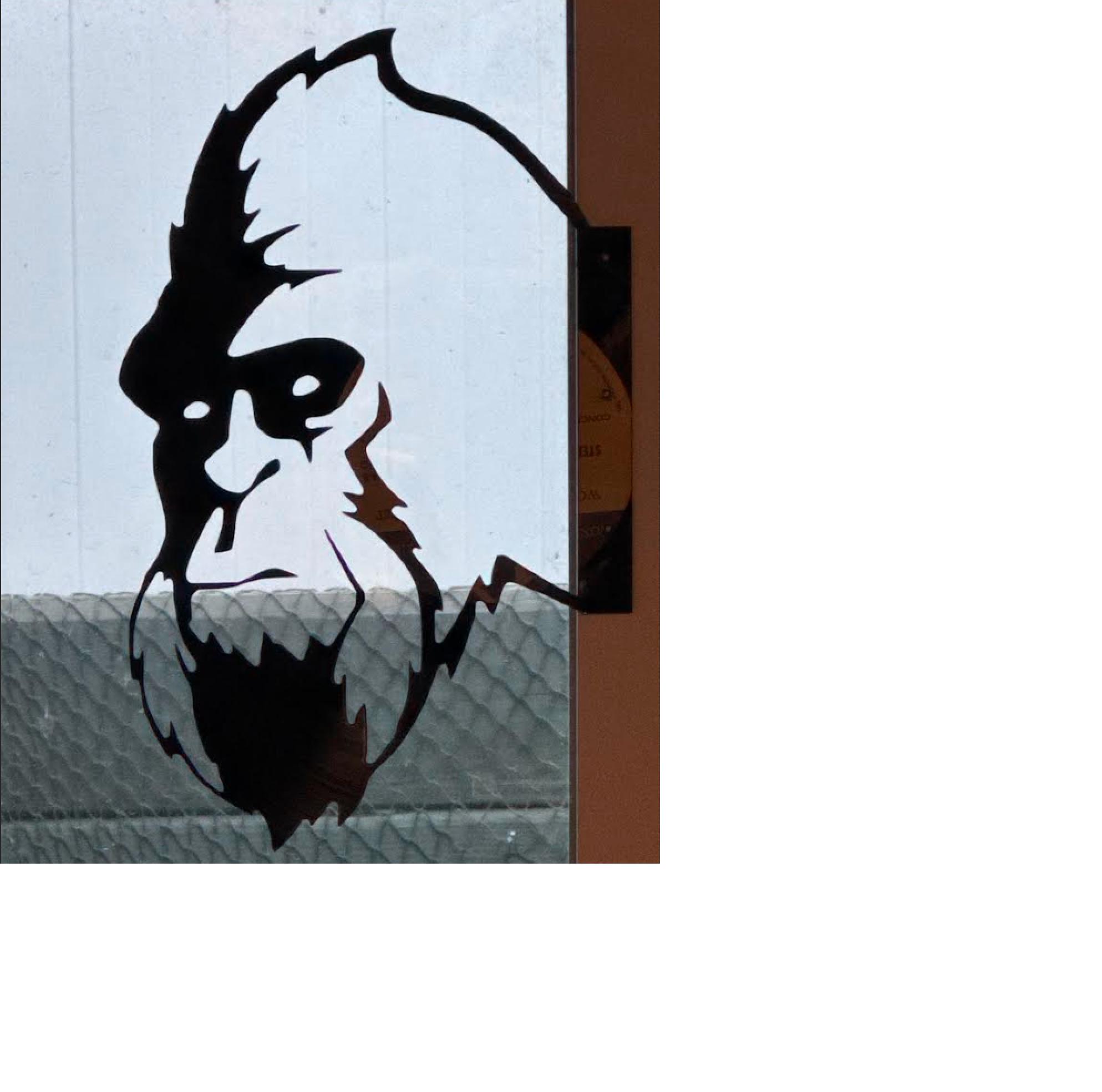 Bigfoot/sasquatch/yeti Silhouette Peeking From Behind Tree Made From ...