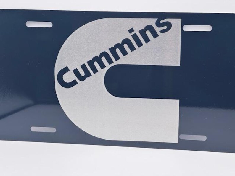 CUMMINS Black Laser Engraved License Plate - Etsy