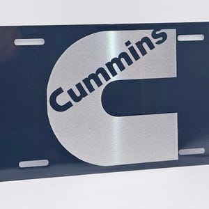 CUMMINS Black Laser Engraved License Plate - Etsy