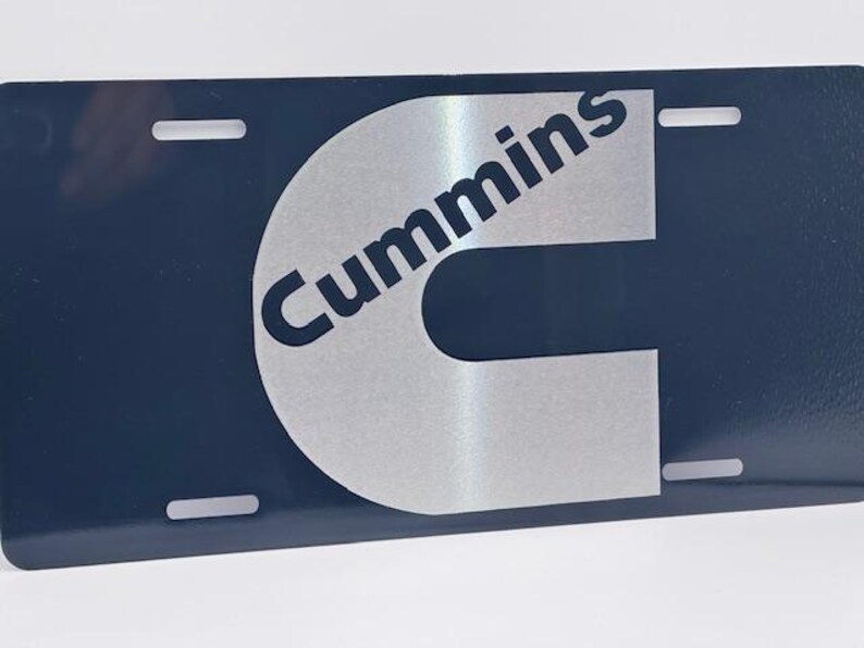CUMMINS Black Laser Engraved License Plate - Etsy