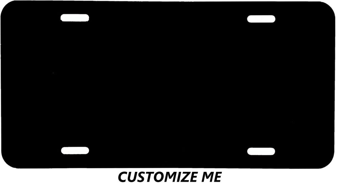Customized License Plates Black Laser Engraved and or Permanent Vinyl ...