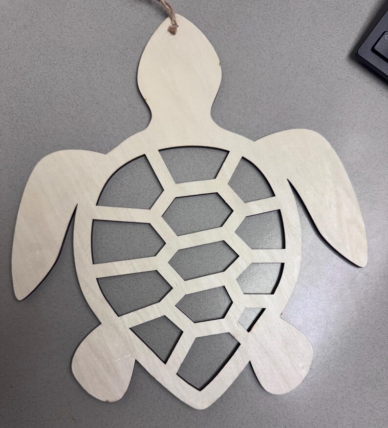 Lasr Cut Wooden Paintable Sea Turtle - Etsy