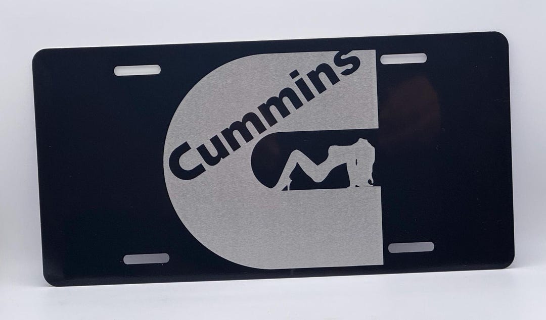 Cummins Girl Logo License Plate Black Engraved - Etsy