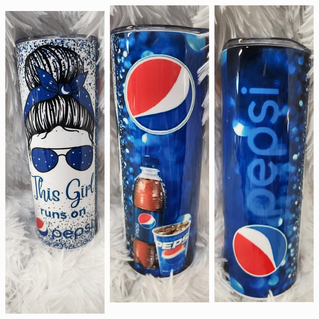 This Girl Runs on Pepsi- 20 Oz Tumbler With Straw, Double Insulated. - Etsy