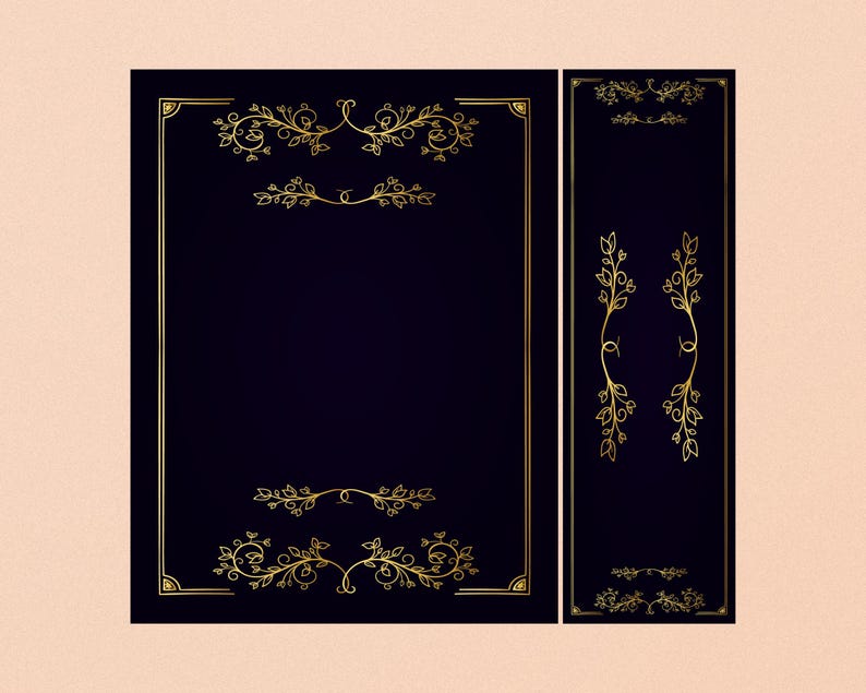 Ornate Gold Book Covers: Vintage Style Printable Designs (digital ...