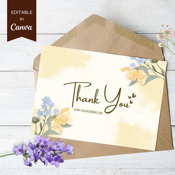 Thank You Card, Thank You for Order Packaging Card, Package Insert ...