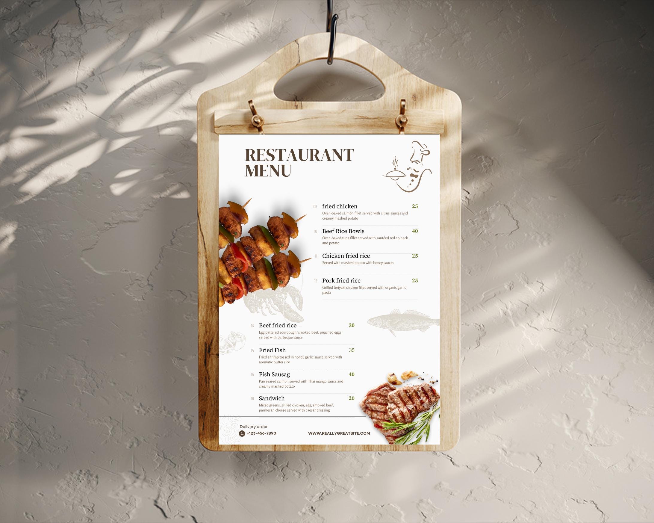 Custom Restaurant Menu Design, 2 Page Cafe & Bistro Menu Template ...