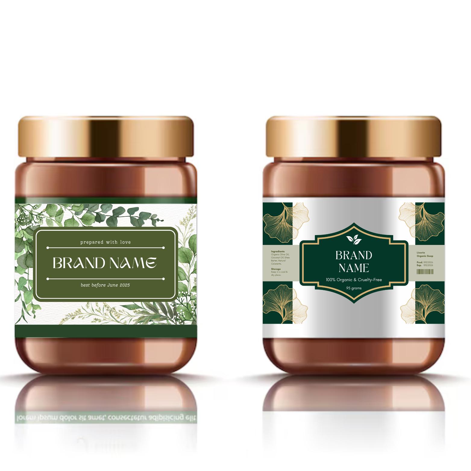 Jar Label Template, Custom Labels, 10 Different Styles Minimalist Jar ...