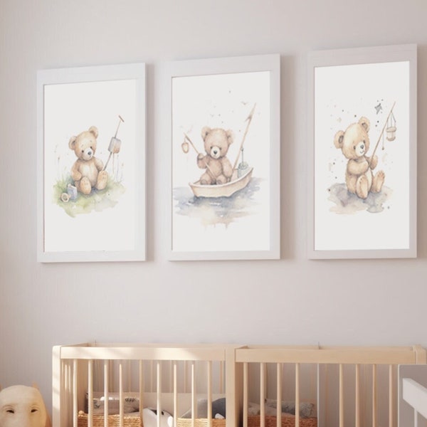 Teddy Bear Painting - Etsy