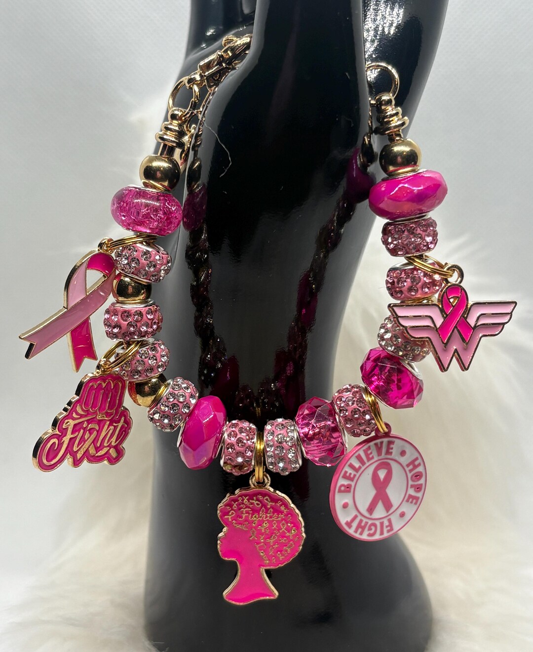 Breast Cancer Fighter Gold Snake Bracelet - Etsy