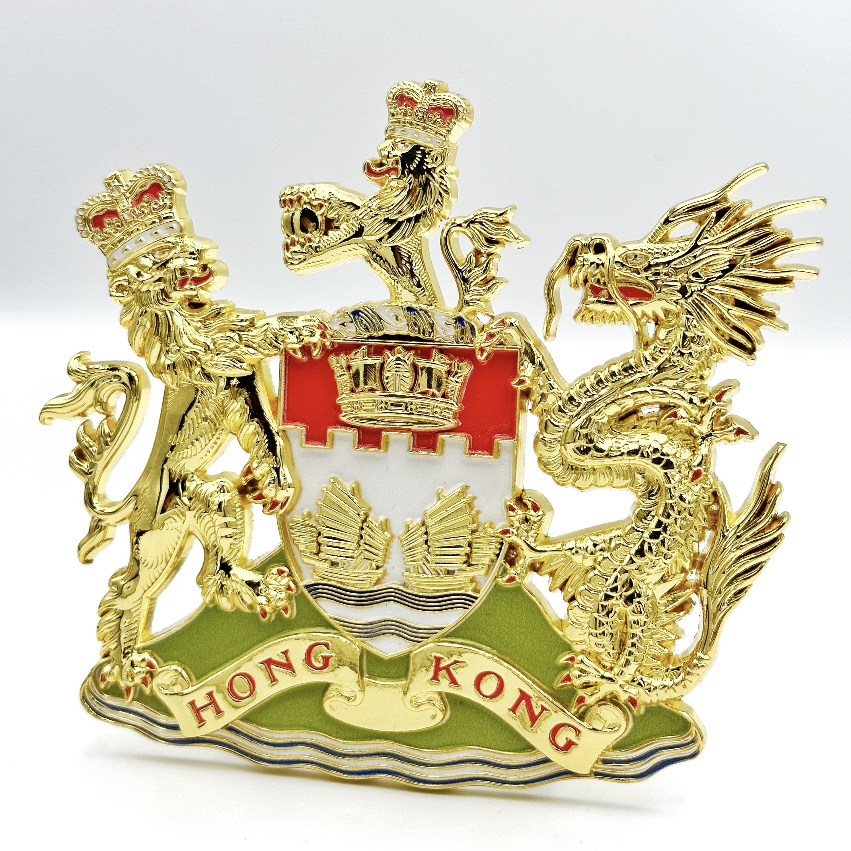 Metal Emblem of British Hong Kong ( 英屬 香港 金屬 徽號 ) - Etsy