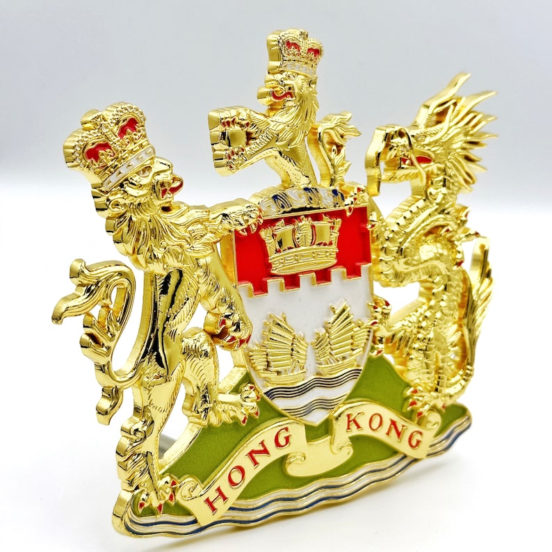 Metal Emblem of British Hong Kong ( 英屬 香港 金屬 徽號 ) - Etsy