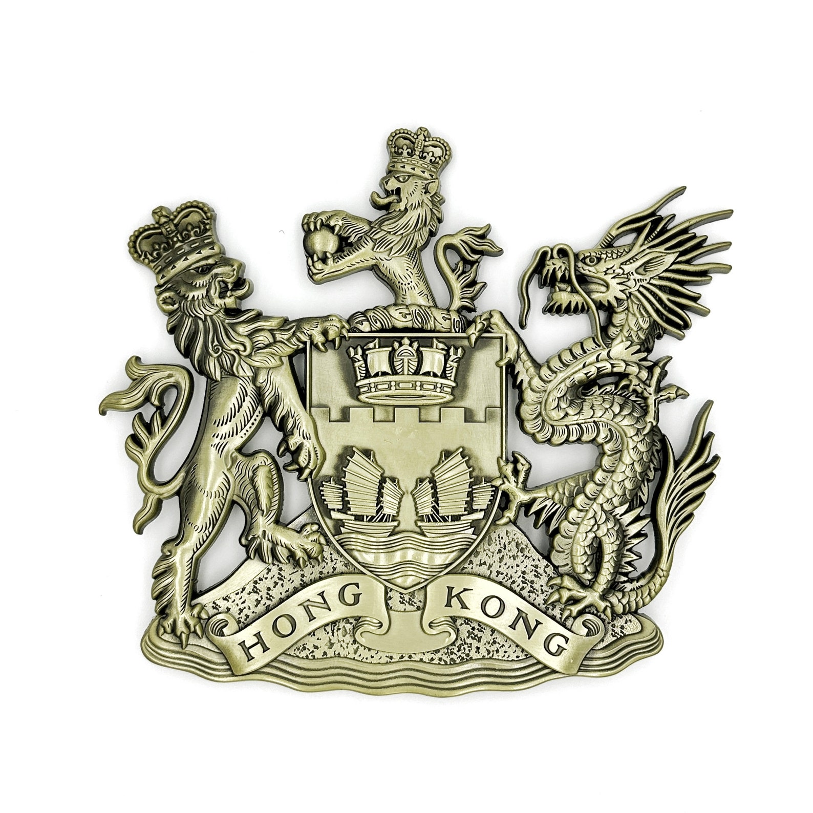 Metal Emblem of British Hong Kong ( 英屬 香港 金屬 徽號 ) - Etsy