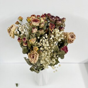 Dried Rose Dried Flowers Bouquet,home Decor,rustic Vintage Bouquet ...